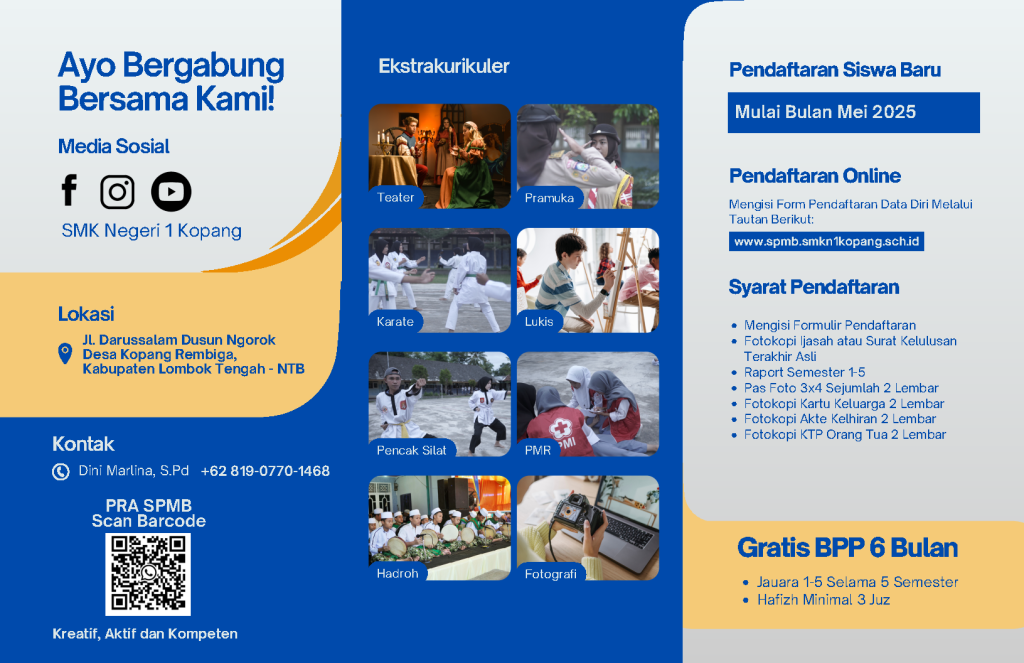 SPMB SMKN 1 KOPANG – Sistem Penerimaan Murid Baru TP 2025